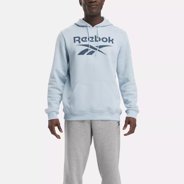Reebok Identity Fleece Stacked Logo Pullover Hoodie International Shipping