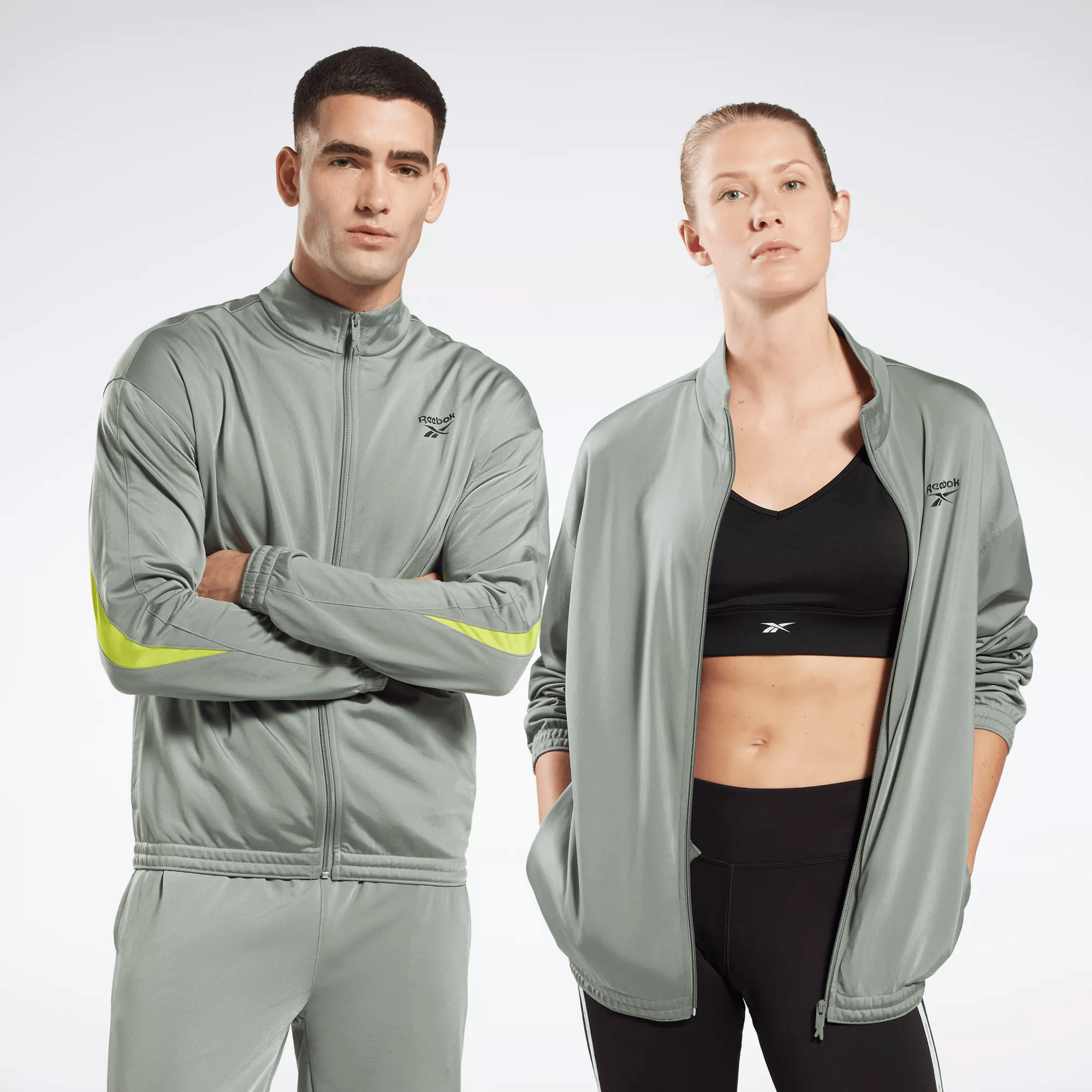 Reebok Identity Vector Knit Track Jacket In Green | ModeSens