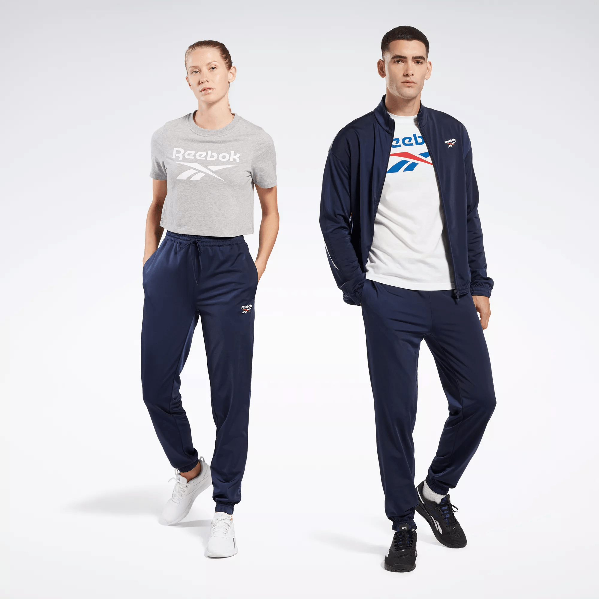 Reebok Identity Vector Knit Track Pants In Blue | ModeSens